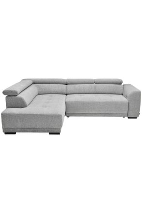 Xora Ecksofa, Hellgrau, Textil, 3-Sitzer, Ottomane links, Eckteil, 284x205 cm, Stoffauswahl, seitenverkehrt erh&auml;ltlich, Wohnzimmer, Sofas & Couches, Wohnla