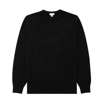 Sunspel Cashmere Crew - - Knitwear - Herren - Schwarzk - M