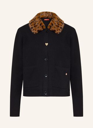Frieda & Freddies Frieda & Freddies Strickjacke Mit Abnehmbarem Kunstfell-Kragen schwarz