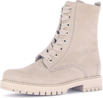 Gabor Damen Combat Boots, Frauen Stiefeletten,Wechselfußbett,Komfortable Mehrweite (H),Winterstiefel,Stiefel,Silk(Flausch/Gold),37.5 EU / 4.5 UK