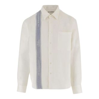 J.W.Anderson Leinenhemd mit Logo - - Shirts - Herren - Wei&szlig; - M