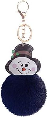 Generic Porte-cl&eacute;s bonhomme de neige avec pompon de No&euml;l 2026, l, Taille unique