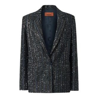 Missoni Gestreifter Lam&eacute;-Strickblazer - - Jackets - Damen - Mehrfarbig - XS