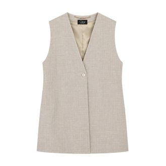 Clips Gilet - Femme - Vestes - Beige - Taille: 44 FR
