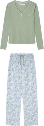 Women'secret Long Pyjama Daily Farmers Market, Kaki, S Femme