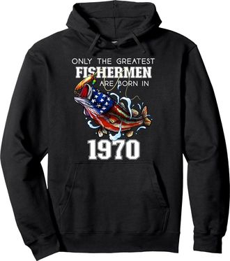BDAZ 55. Geburtstag 1970 Fischer Barsch Angeln 55 Jahre alt Pullover Hoodie