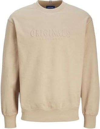 Jack & Jones Jorfrederiksberg Sweat à col Rond Maillot de survêtement, Taupe, S Homme