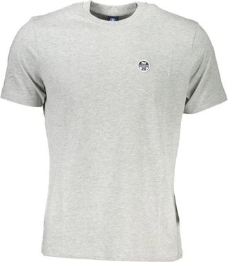 North Sails Graues Baumwoll-Logoshirt - - Tops - Herren - Grau - 2XL