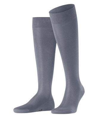Falke Herren Kniestr&uuml;mpfe Tiago M Kh nachhaltige Fil DEcosse Baumwolle lang einfarbig 1 Paar, Grau Pearl Grey 3248, 41-42