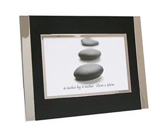 Deknudt Frames S58MD2-13.0X18.0 Bilderrahmen, Metall, glänzend, 25,8 x 20,7 x 1,5 cm, Schwarz/silberfarben