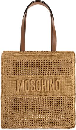 Moschino Femme, Sacs, Beige, Taille: ONE Size Sac Avec Logo En Relief