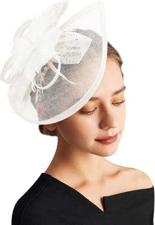 Dreshow Fascinator Chapeaux Tea Party Chapeau Vintage Pilulier Chapeau Bandeau Cocktail Chapeaux pour Filles et Femmes