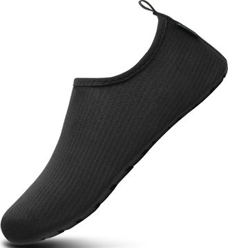 Saguaro Badeschuhe Herren Wasserschuhe Damen Strandschuhe Schnelltrocknend Schwimmschuhe Licht Weich Aquaschuhe Neoprenschuhe Hausschuhe Mitternachts Schwarz 