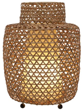 Guru Shop Tischlampe/Tischleuchte, in Bali Handgemacht aus Naturmaterial - Modell Portotorres, 40x30x30 cm