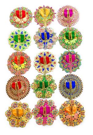 Generic Aashita Creations Thakurji Kanha/Bal Gopal Krishna Laddu/Ladoo Gopalji Baumwolle Kleid Poshak Set (Gr&ouml;&szlig;e 0, mehrfarbig)-Combo-10