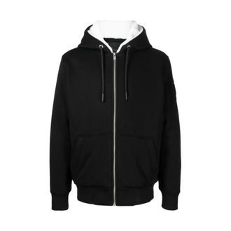 Moose Knuckles Schwarzer Kapuzen-Zipper - - Sweatshirts & Hoodies - Herren - Schwarzk - XL