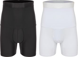Generic QYGKDYD Schlankmachende Body Shaper Shorts, hoch taillierte Bauchgürtel-Boxershorts, atmungsaktive, schlankere Oberschenkel-Shapewear-Unterwäsche