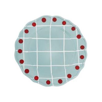 BITOSSI HOME Assiette Quadri - Bleu - Porcelaine