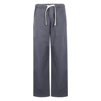 Palm Angels Homme, Pantalons, Gris, Taille: M Curved Logo Loose Pantalons