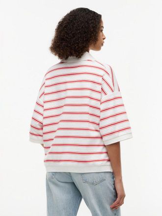 Tommy Hilfiger Poloshirt MULTISTP OVERSIZED SS POLO Baumwolle, oversize