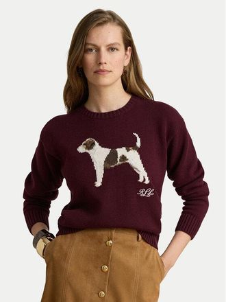 Lauren Ralph Lauren Pullover 200B27844001 Dunkelrot Relaxed Fit
