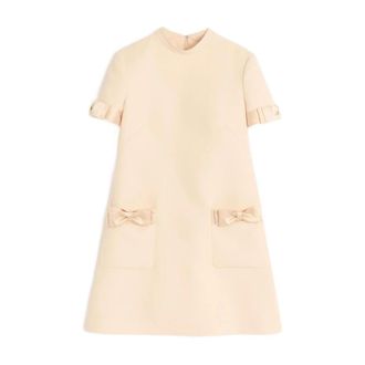 Valentino Beige Woll Seide Kurzes Kleid - - Dresses - Damen - Beige - S