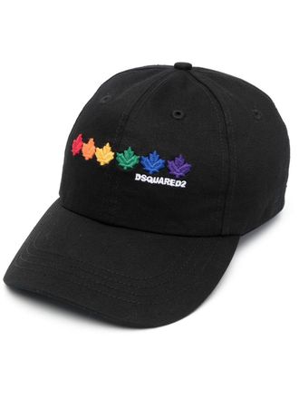 Dsquared2 casquette en coton &agrave; logo brod&eacute; - Noir