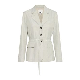 Ichi Elegant London Fog Melange Blazer - - Jackets - Damen - Wei&szlig; - XL