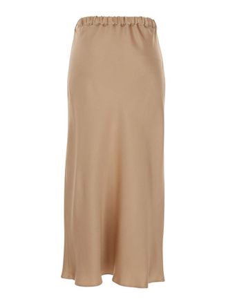 Antonelli Womens Midi Skirt Beige Acetate