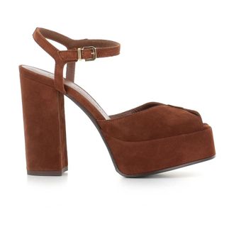 Sergio Levantesi Femme, Chaussures, Brun, Taille: 38 EU Vera6Africa Sandale &agrave; Talon Haut