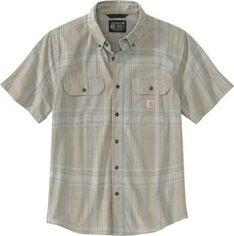 Carhartt Work in Progress Chemise &agrave; carreaux &agrave; manches courtes et coupe ample pour homme 106746, craie, Taille 3XL