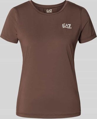 Emporio Armani T-Shirt mit Label-Print und Rundhalsausschnitt