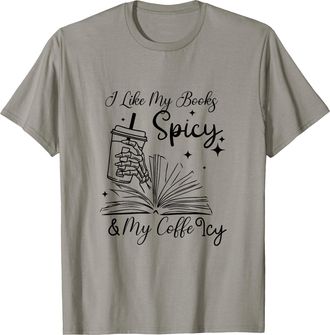 Port & Company Ich mag meine Bücher scharf und meinen Kaffee Eisig T-Shirt