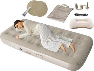 Generic Luftmatratze f&uuml;r Camping, tragbar, mit integrierter elektrischer Pumpe, 190 x 99 x 25 cm, wasserdicht, faltbar, aufblasbar - zum Schlafen von G&auml;sten, 