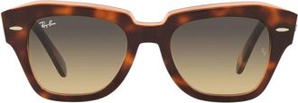 Ray-Ban Femme, Accessoires, Brun, Taille: 49 MM RB 2186 Statestreet Lunettes de soleil
