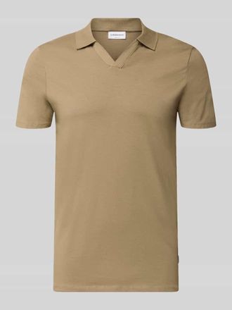 Lindbergh Slim Fit Poloshirt mit V-Ausschnitt