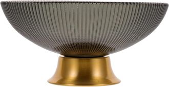 BESTONZON Hochzeitsdekoration Obstschalen Glas Mit Fu&szlig; Mittelst&uuml;ck Teller Runde Sockelschale Dekorativer Obstschalenhalter Dessertst&auml;nder Aufsatzaufbewahrungsk&ouml;