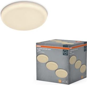 Osram Essential LED Einbaustrahler Adjustable 173mm 18W, Downlight verstellbar warmwei&szlig; 3000K, Stahl Wei&szlig; IP20