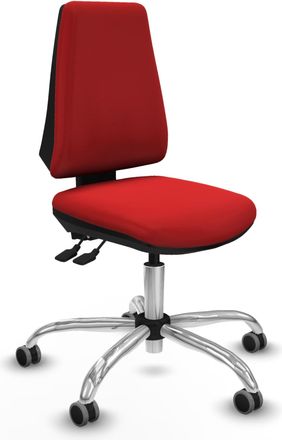 Piqueras y Crespo Elche B&uuml;rostuhl, rot, ohne Armlehnen, ausgestattet mit Asincro und Schneideschaum, 65 mm Rollen, Parkett, Rot