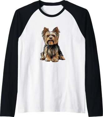 Whyitsme Design Silky Terrier-Hundeillustration Raglan