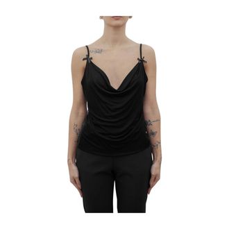 Pinko Nuraqus Top Jersey Lucidi - - Tops - Damen - Schwarzk - L