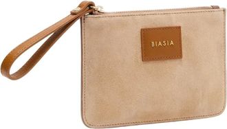 Francesco Biasia Femme, Sacs, Beige, Taille: ONE Size Flat Suede Coin Purse