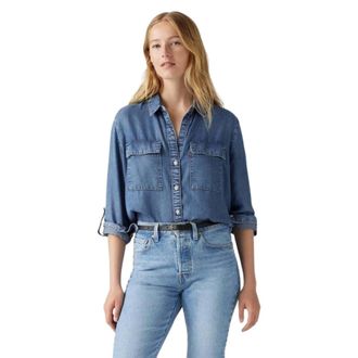 Levi's Femme, Blouses et Chemises, Bleu, Taille: 38 FR Chemises en jean