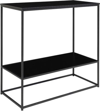 M&S Collection Console 2 étagères en bois et métal - Noir - vita