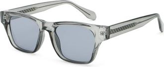 Generic Lunettes De Soleil Tendance &Agrave; Monture Carr&eacute;e For Femme, Style Streetwear, For Homme Et Usage Quotidien.(Gray)