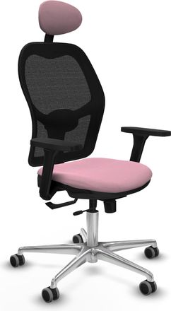 Piqueras y Crespo Ergonomischer Stuhl Rosa Jorquera mit 3D-Armen, h&ouml;henverstellbarer Lendenwirbelst&uuml;tze und festem Kopfteil, ausgestattet mit Syncro/Traslack und injizi