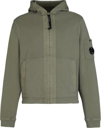 C.P. Company C.p. Company, Homme, Sweatshirts et sweats &agrave; capuche, Vert, Taille: M Sweat &agrave; capuche zipp&eacute;