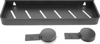 BESPORTBLE Badezimmer Wandregal mit Saugnapf 40cm Graue Aufbewahrungshalterung ohne Bohren f&uuml;r Toilettenartikel und Kosmetika Zuverl&auml;ssiger Halt Glas und Fliesen