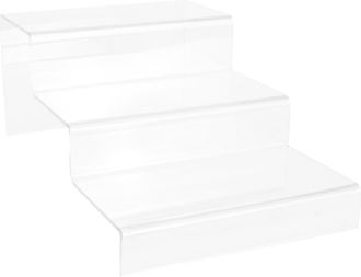 Angoily Acryl Schuhregal für High Heels, dreistöckiger Präsentationsständer, multifunktionales Aufbewahrungsregal für Wohnzimmer, Büro und Bad