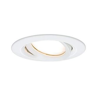 Paulmann 93681 Spot encastré LED Nova Plus rond orientable 1x6,8W IP65 gradable projecteurs encastrés Blanc dépoli spot aluminium lampe enc. 2700K